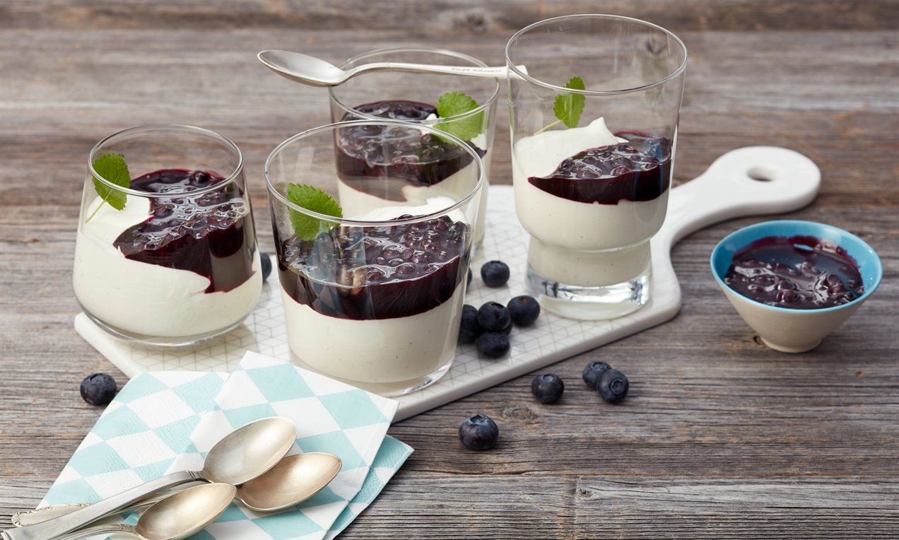 Mousse od sira s borovnicama Recept | Dr. Oetker